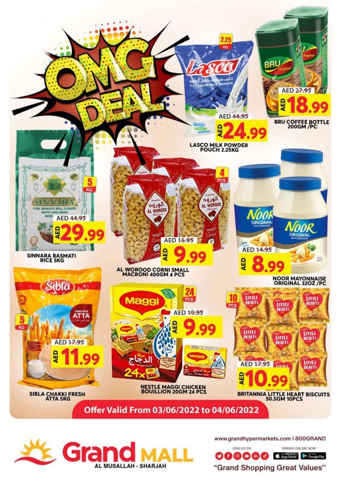 Grand Mall Sharjah OMG Deal | Sharjah Offers Today