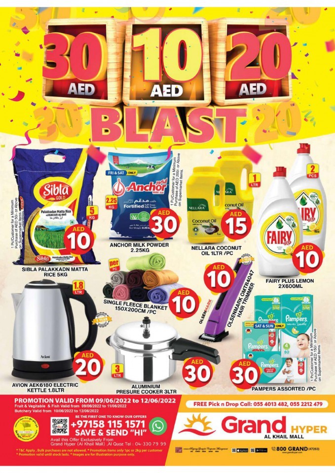 Grand Hyper AED 10,20,30 Blast Deals | Dubai Offers Today