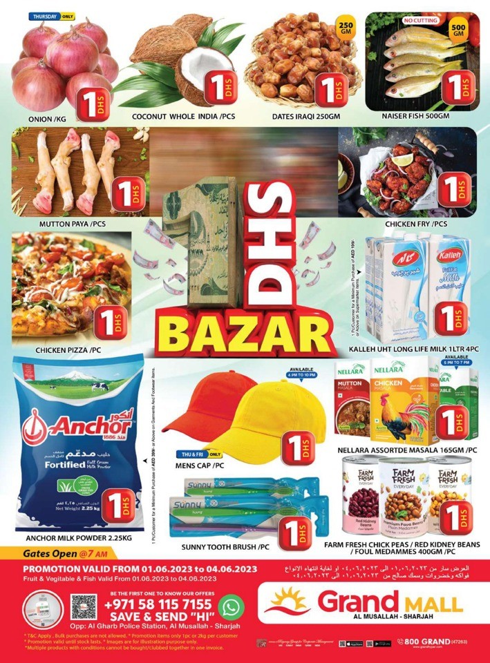 Grand Mall 1 DHS Bazar | Sharjah Grand Mall Offers Today