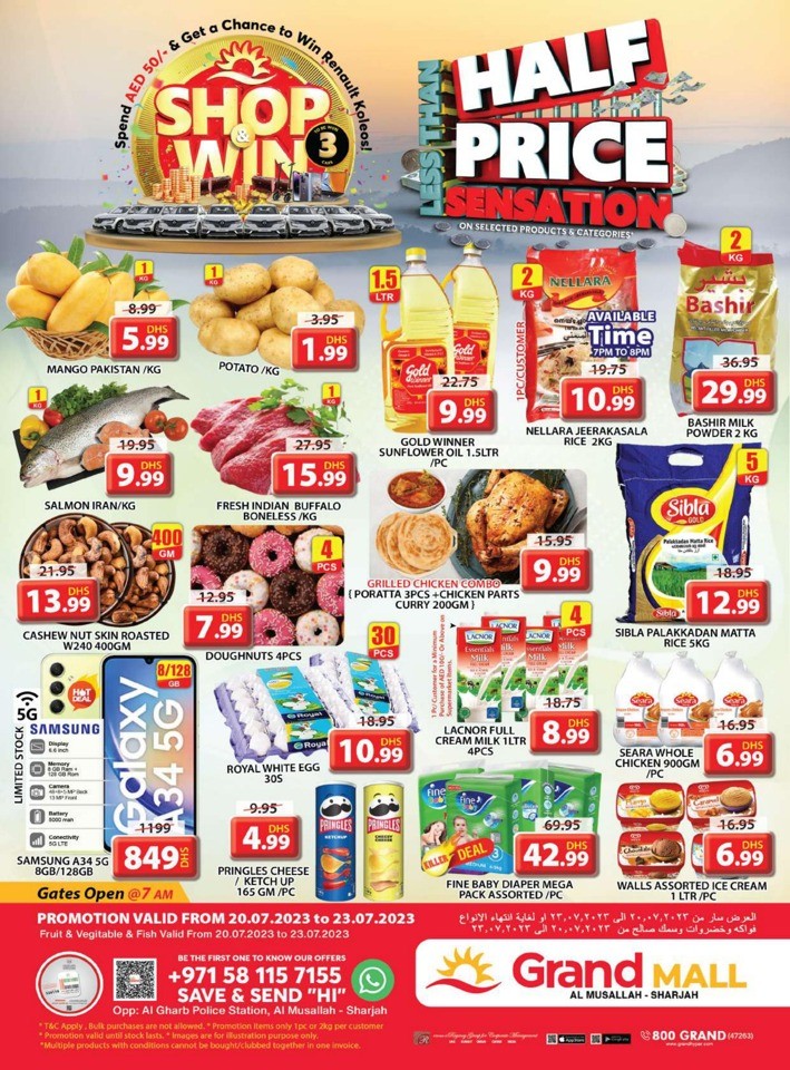 Grand Mall Half Price Sensation Offer | Sharjah Offer Fliers
