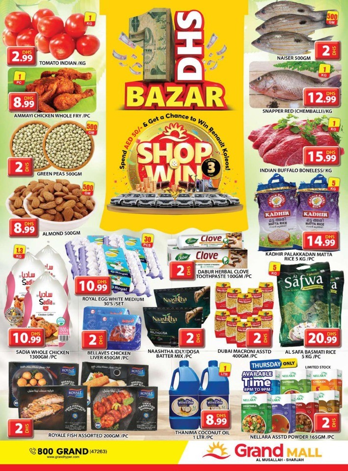Grand Mall 1 DHS Bazar Flyer | Sharjah Offers Today