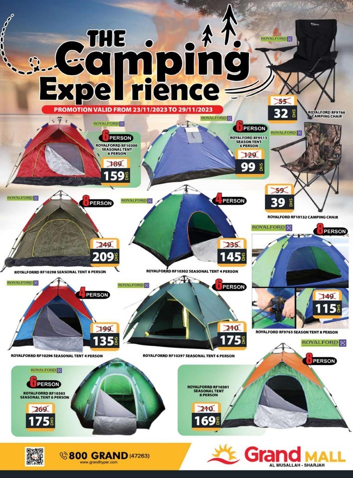 Grand Mall Camping Deals Flyer | Sharjah Offer Fliers