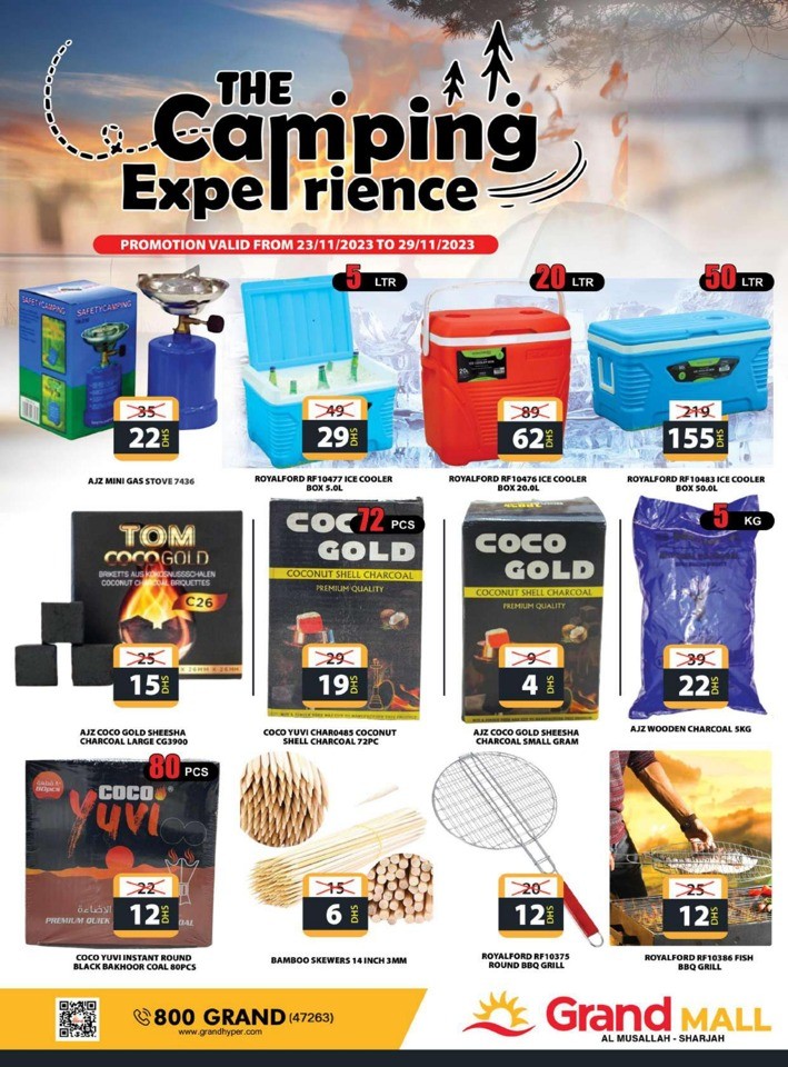 Grand Mall Camping Deals Flyer | Sharjah Offer Fliers