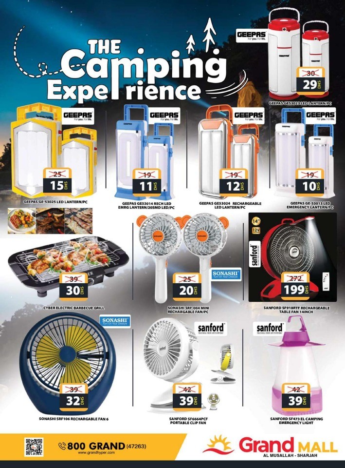 Grand Mall Camping Deals Flyer | Sharjah Offer Fliers