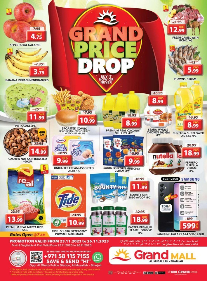 Grand Mall Weekend Grand Price Drop Flyer | Sharjah Offers