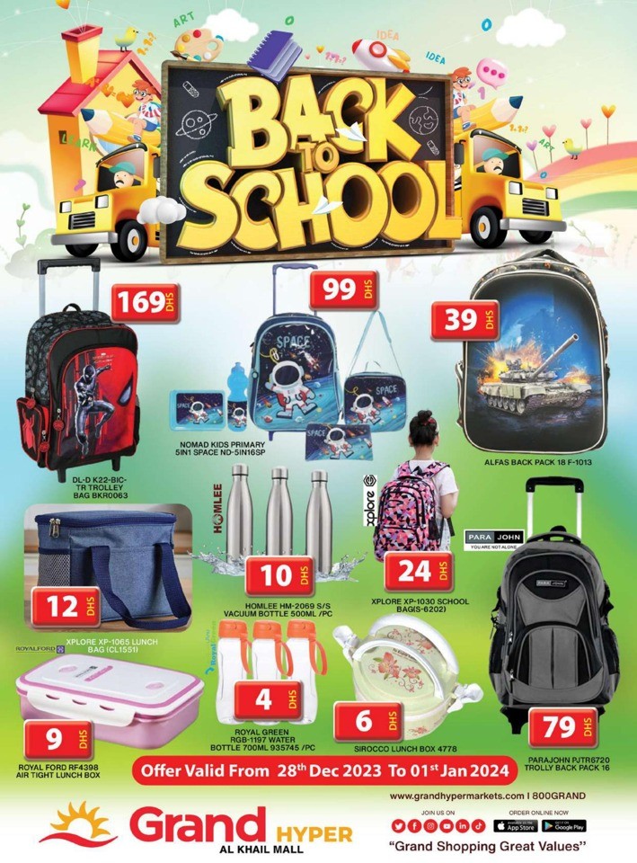 Grand Hyper Back To School Deal Flyer | Dubai Offers Today
