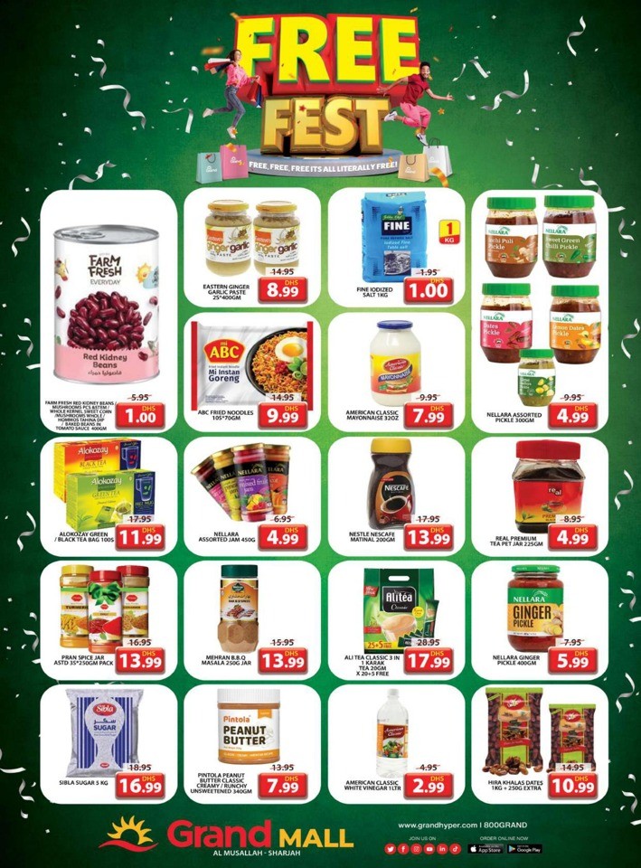 Grand Mall Free Fest Promotion Flyer | Sharjah Offers 2024