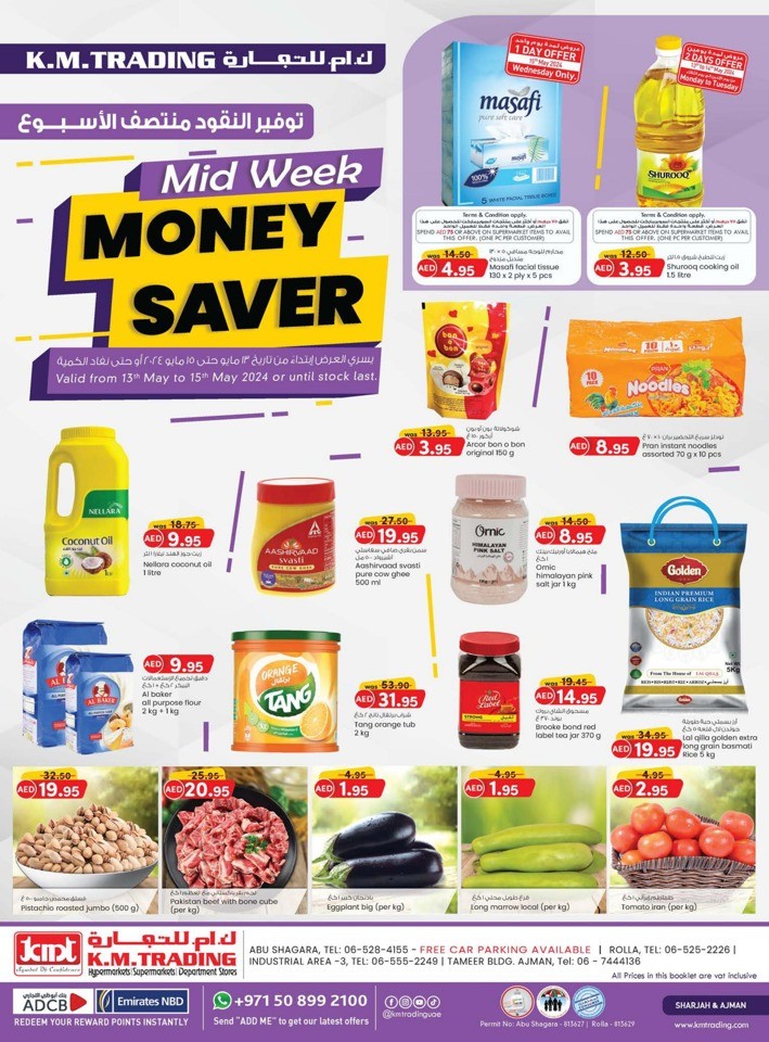 K M Trading Midweek Money Saver Sale 13-15 May 2024