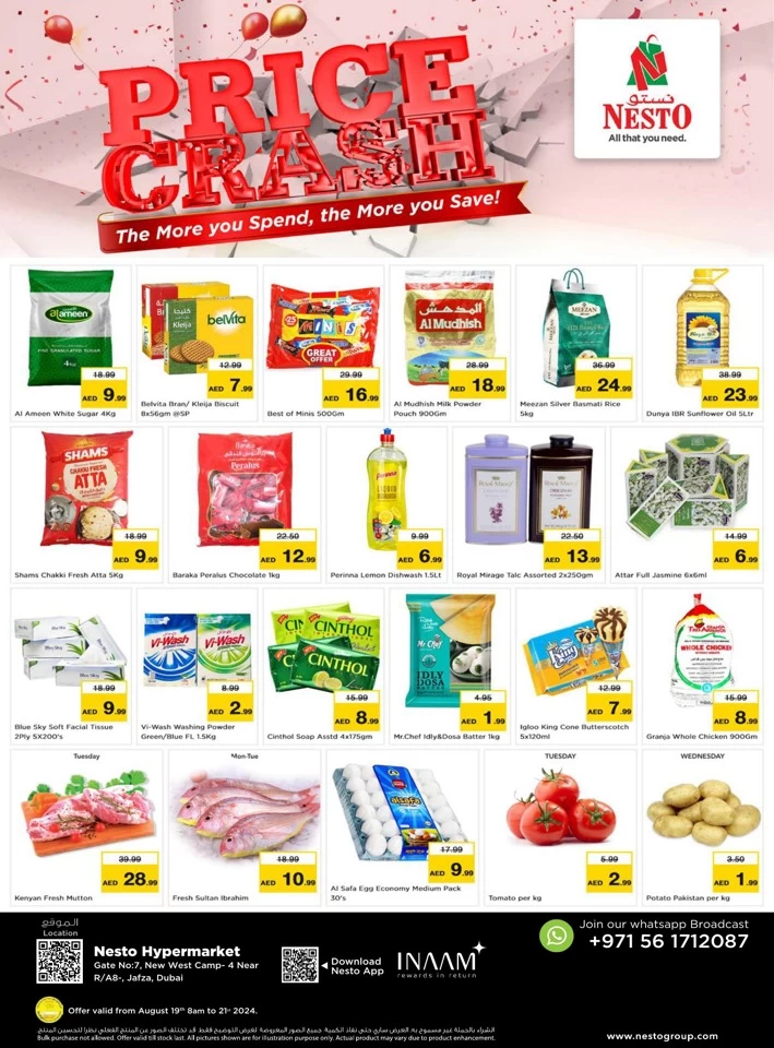 Nesto Hypermarket Jafza Midweek Price Crash Deal Flyer